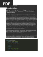 PSeInt: Subprocesos y Funciones | PDF | Programa de computadora | Programación