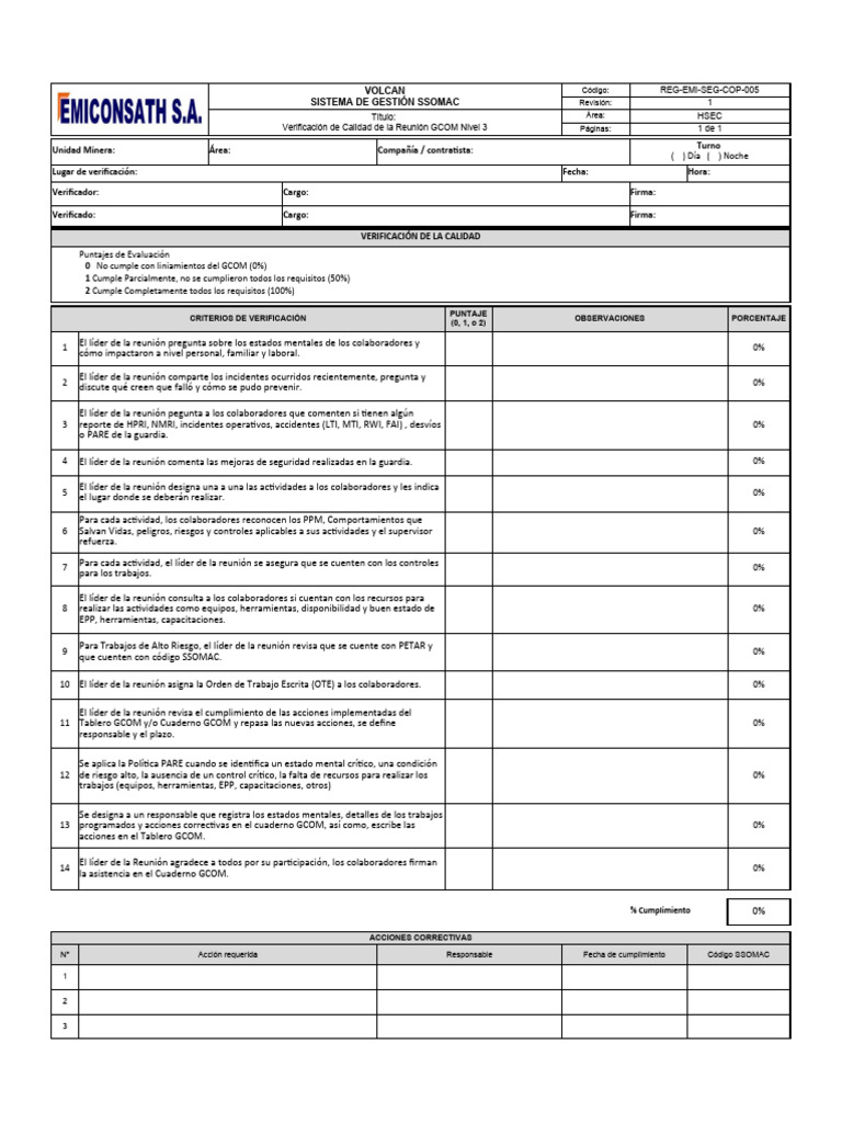 REG-VOL-SEG-COP-004 Verificación de Calidad de La Reunión GCOM Nivel 3 ...