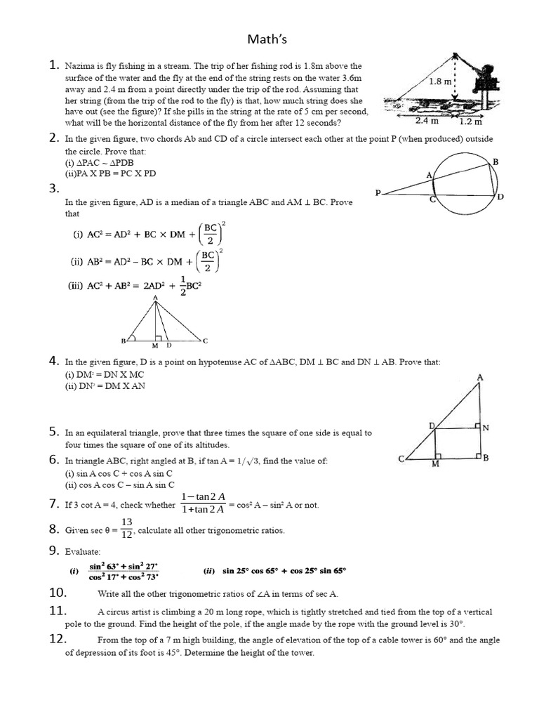 Math Chapter Triangles, Introduction, Application of Triangles, Circles ...