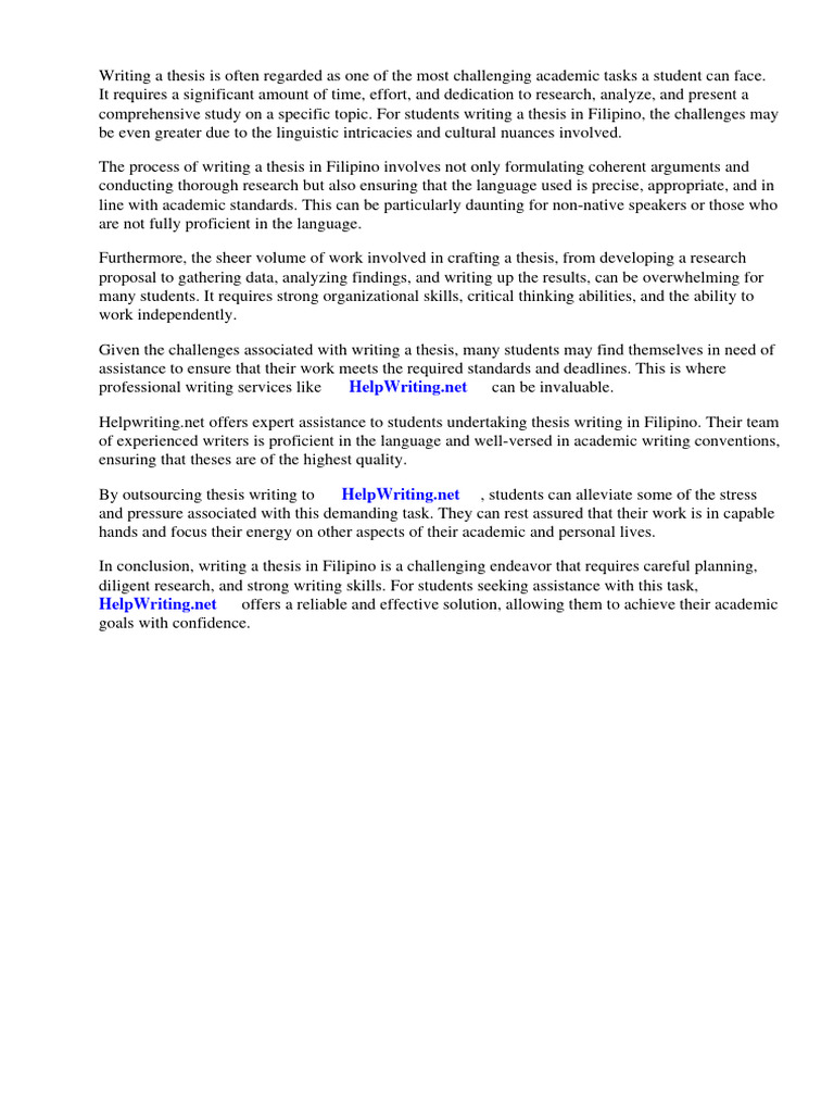 Thesis Written in Filipino | PDF | Tagalog Language | Human Communication