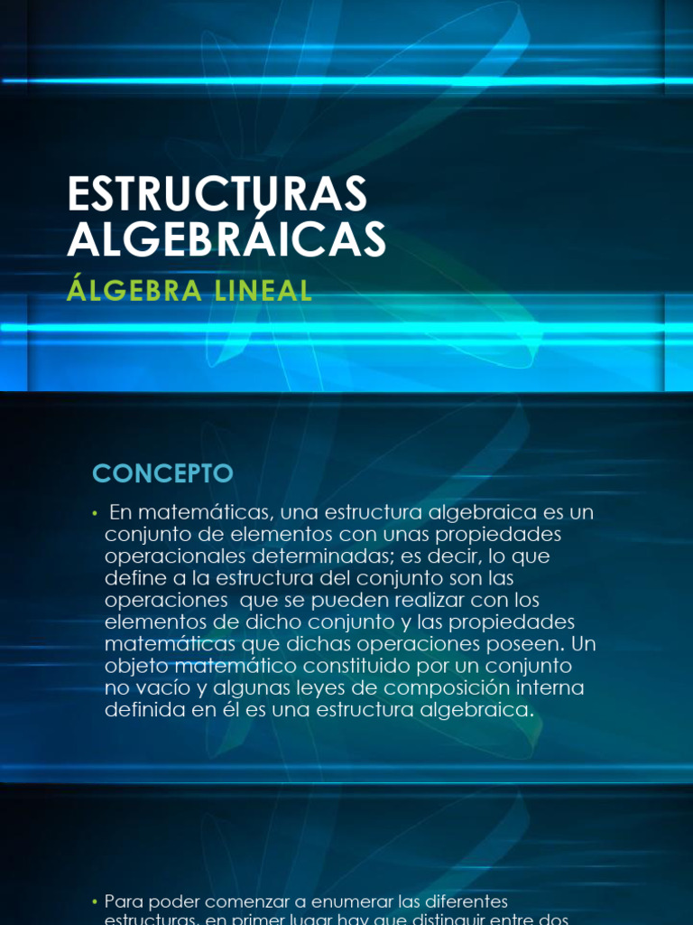 Estructuras Algebráicas | Descargar gratis PDF | Anillo (Matemáticas) | Grupo (Matemáticas)