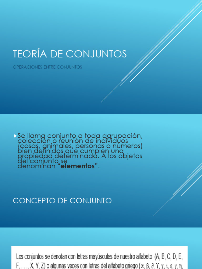 TEORÍA DE CONJUNTOS | PDF | Conjunto (Matemáticas) | infinito