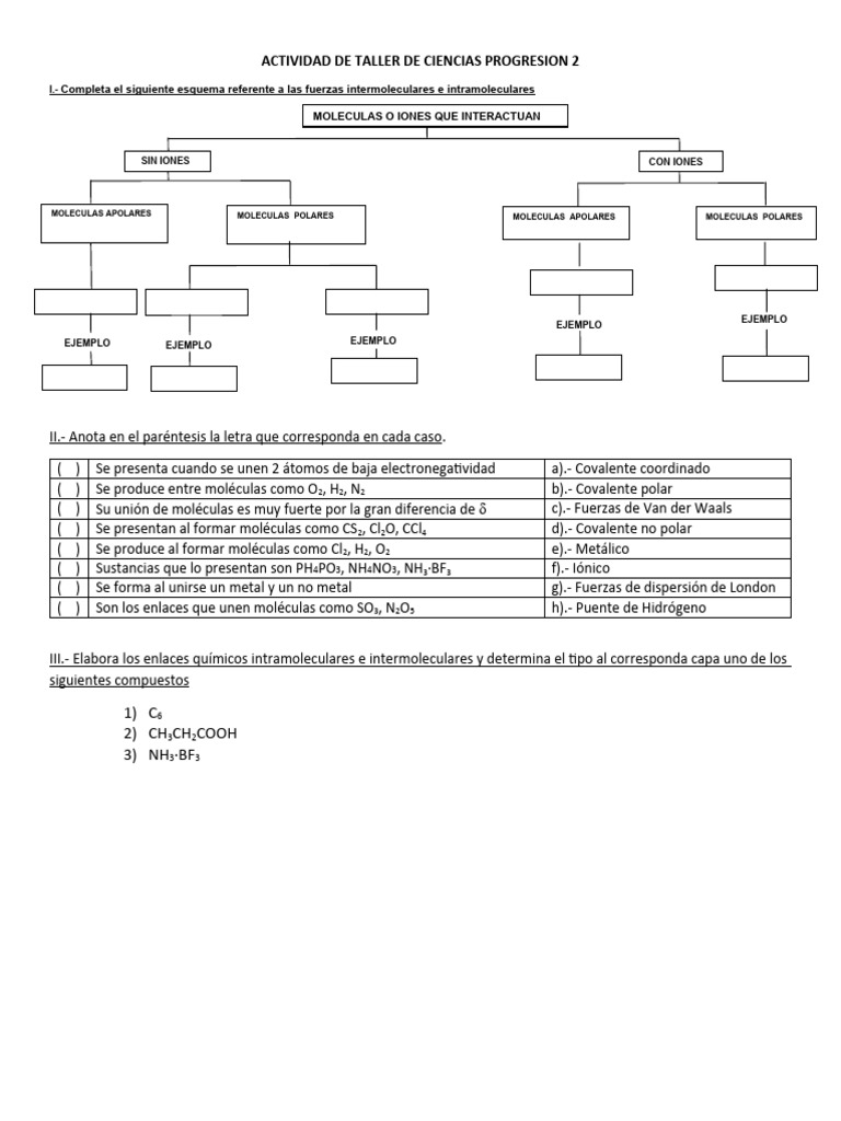 Actividad de Taller de Ciencias Progresion 2-1 | PDF
