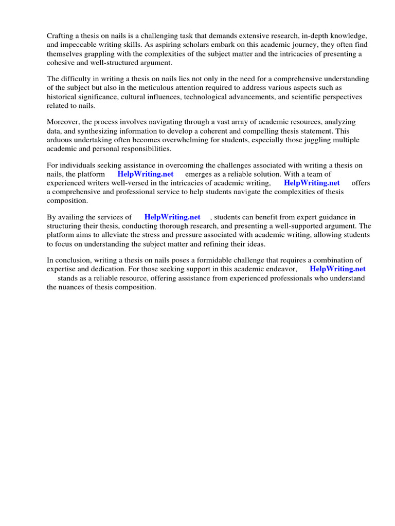 Thesis On Nails | PDF | Solvent | Ultraviolet