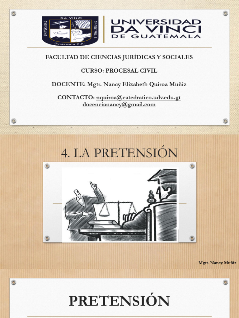 4. LA PRETENSIÓN | PDF | Ley procesal | Jurisdicción