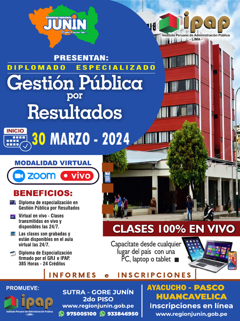 DIPLOMADO GESTIÓN PÚBLICA POR RESULTADOS I IPAP - GRJ | PDF