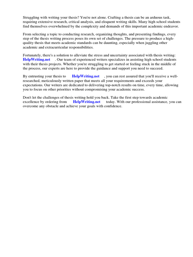 Thesis Practice High School | PDF | English Language | Thesis