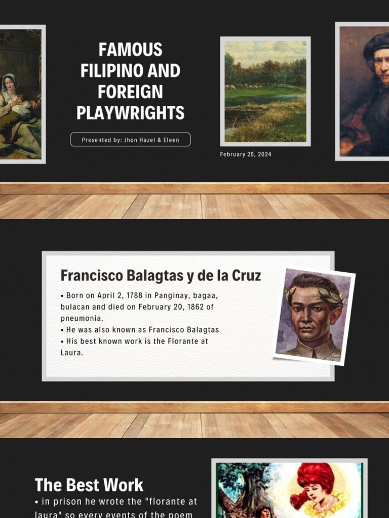 Hazel&Eleen Filipino and Foreign Playwrights | PDF