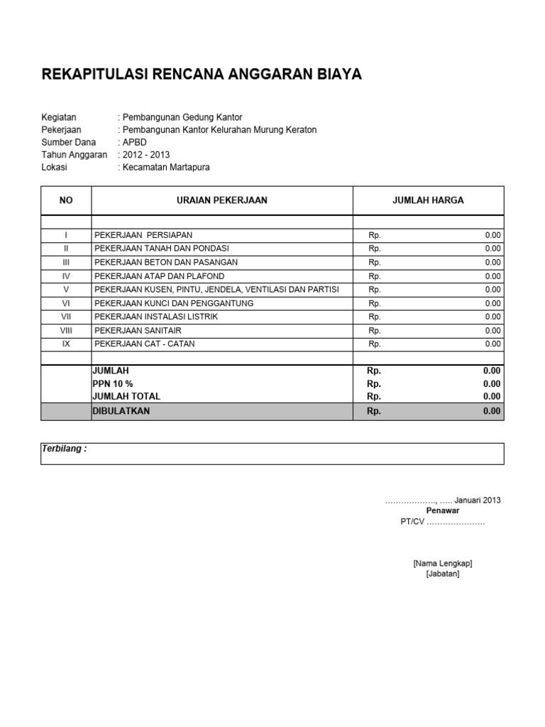 Rab Kosong (Add II) | PDF
