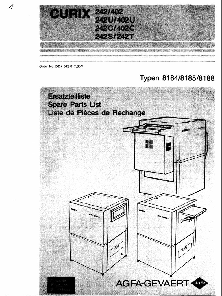 Curix 242 Spare Parts | PDF