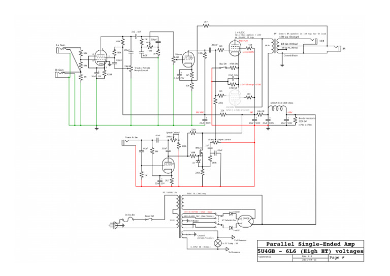 Parallel S E Amp With EF86 - Schematic | PDF