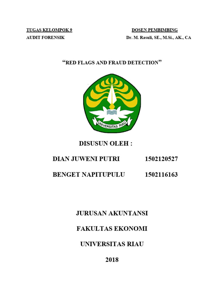 RED FLAGS AND FRAUD DETECTION | PDF