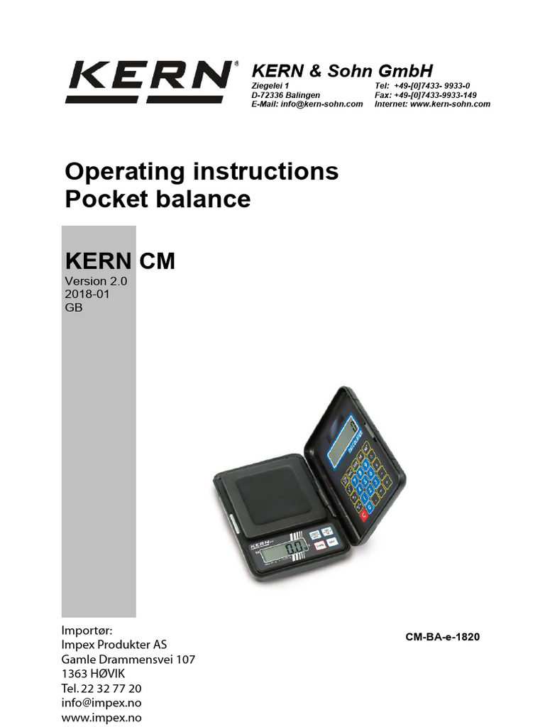 Kern CM Manual | PDF