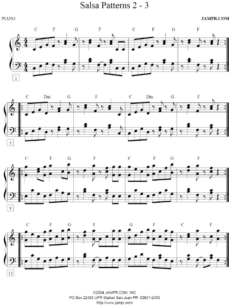 Patrones Piano Salsa - TOAZ - INFO | PDF