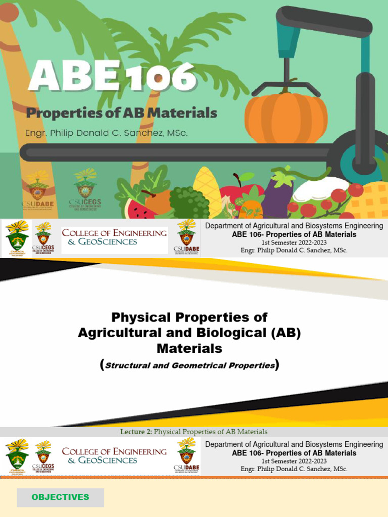 Lecture 2 Physical Properties of AB Materials | PDF | Density | Porosity