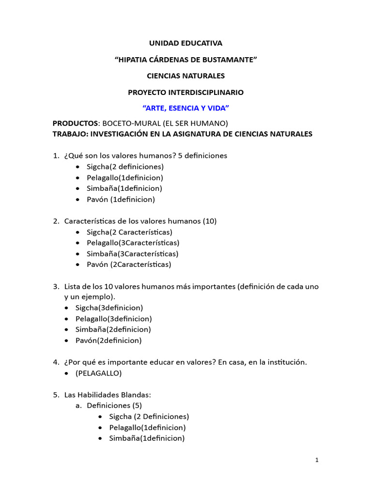 CCNN Proyecto Interdisciplinario Realizar | PDF