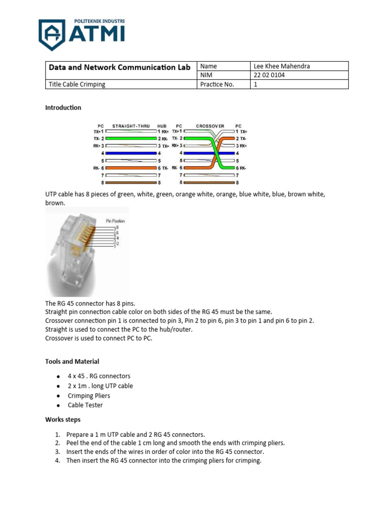 Practice Reports - Cable Crimping | Download Free PDF | Electrical ...