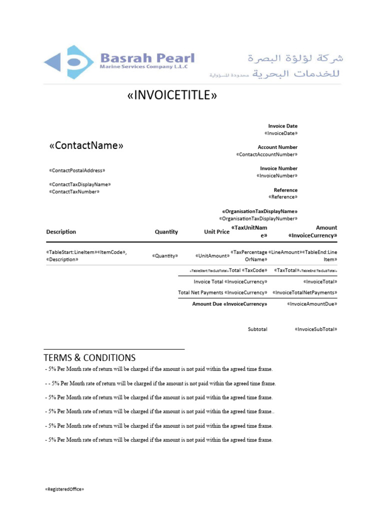 Invoice Summary and Payment Terms | PDF