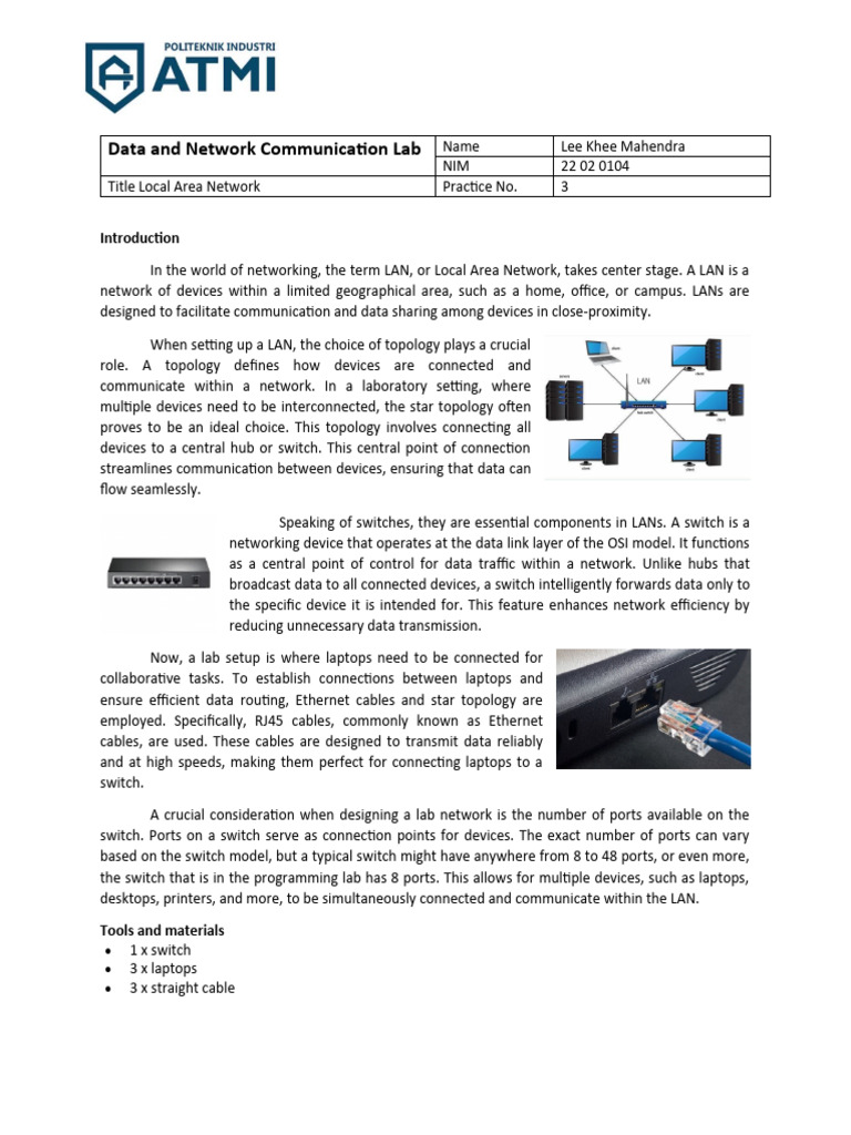 Local Area Network Setup Guide | PDF | Network Switch | Computer Network