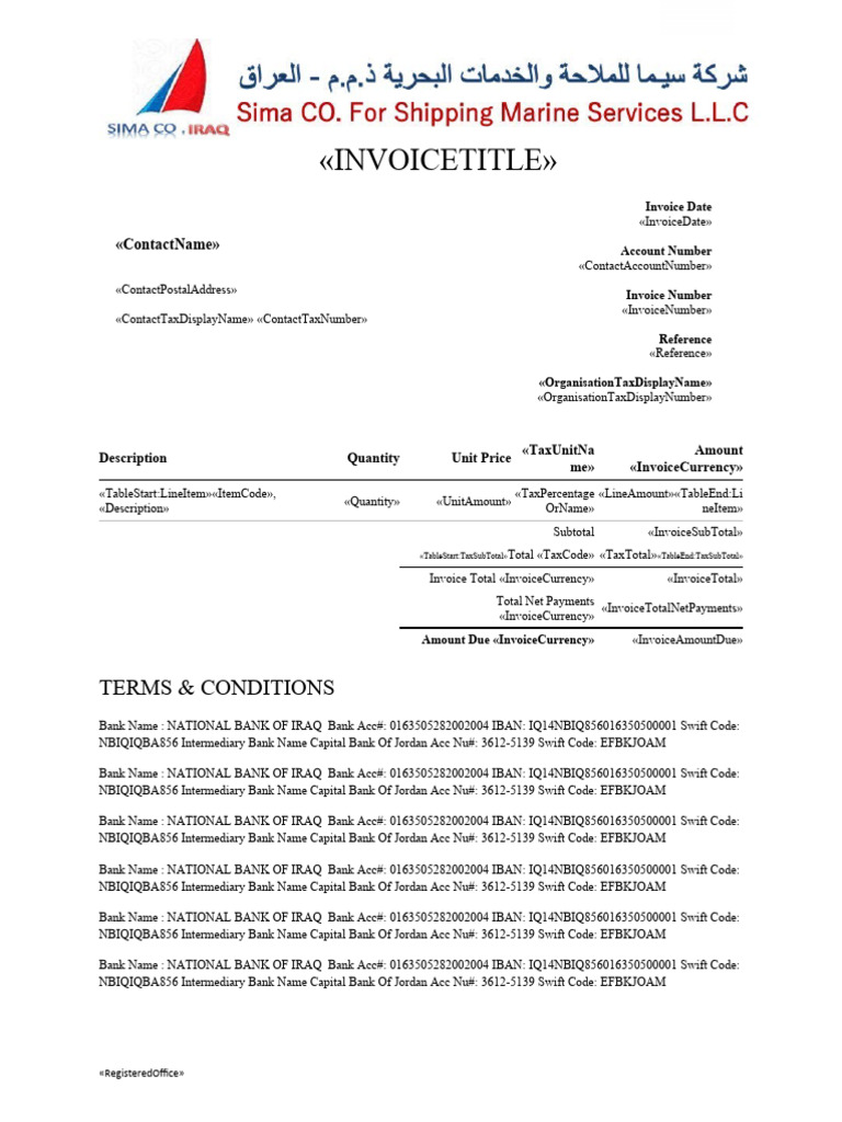 Invoice Sima Co - YML Sharaf | PDF | Written Communication | Financial ...