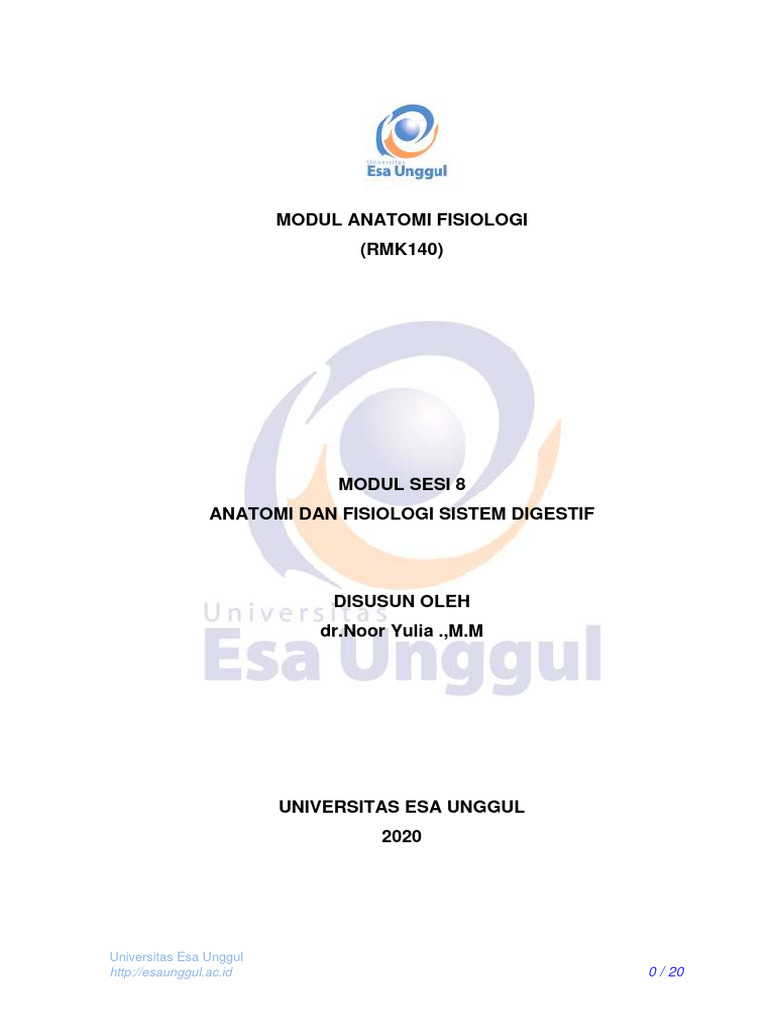 Modul Sesi 8 RMK140 Anatomi Fisiologi. | PDF
