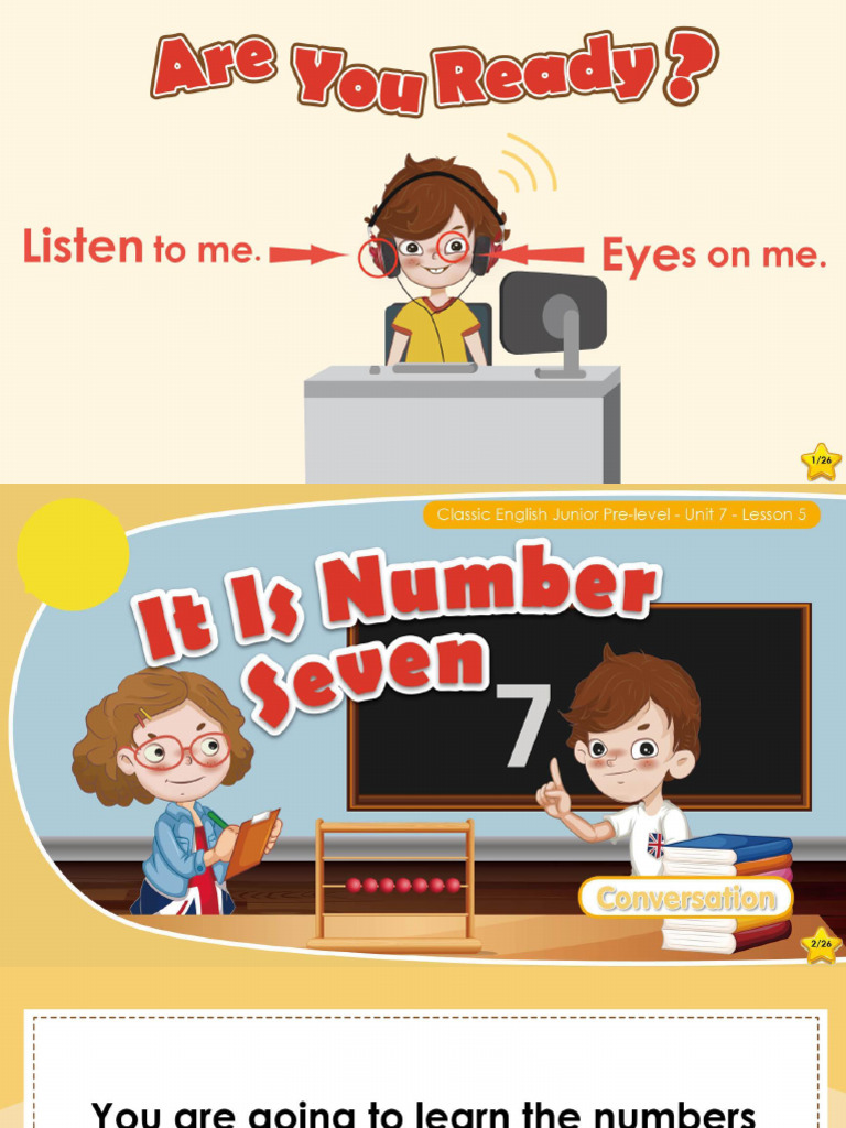 Unit 7第五课 这是数字7 Lesson 5 It Is Number Seven | PDF