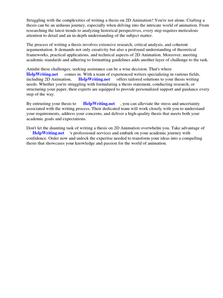 Thesis 2d Animation Pdf 3 D Computer Graphics Computer Animation