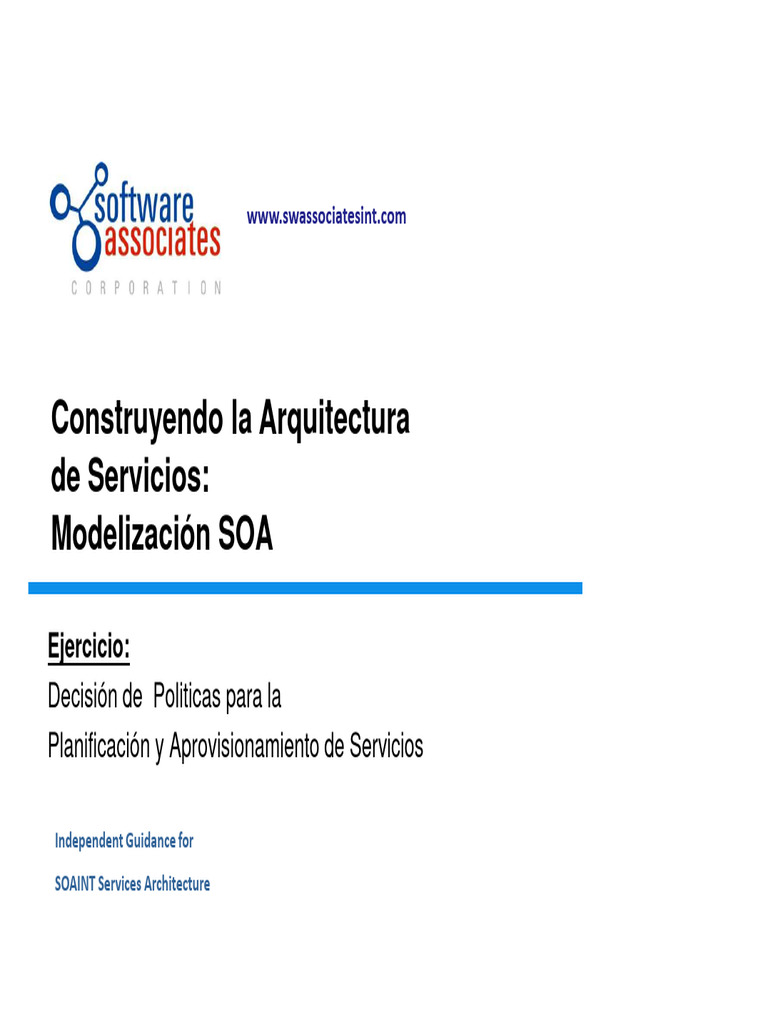 Estrategias para Arquitectura SOA | PDF | Obtención | Planificación