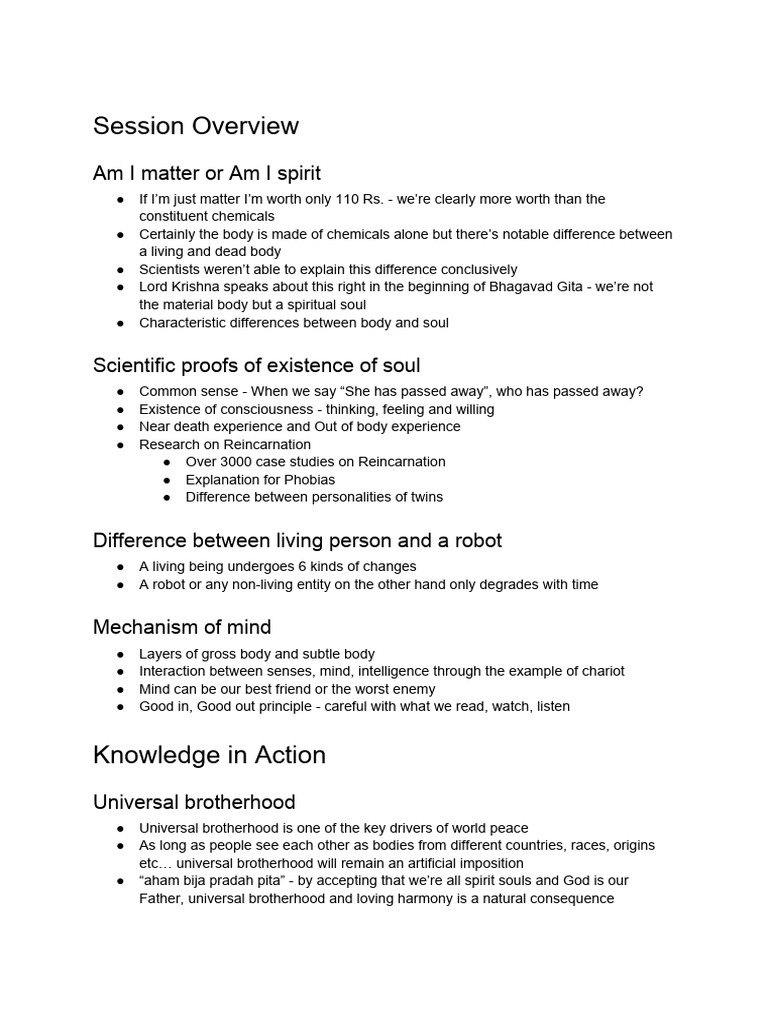 EPML 2 Handout 2023 | PDF | Mind | Soul