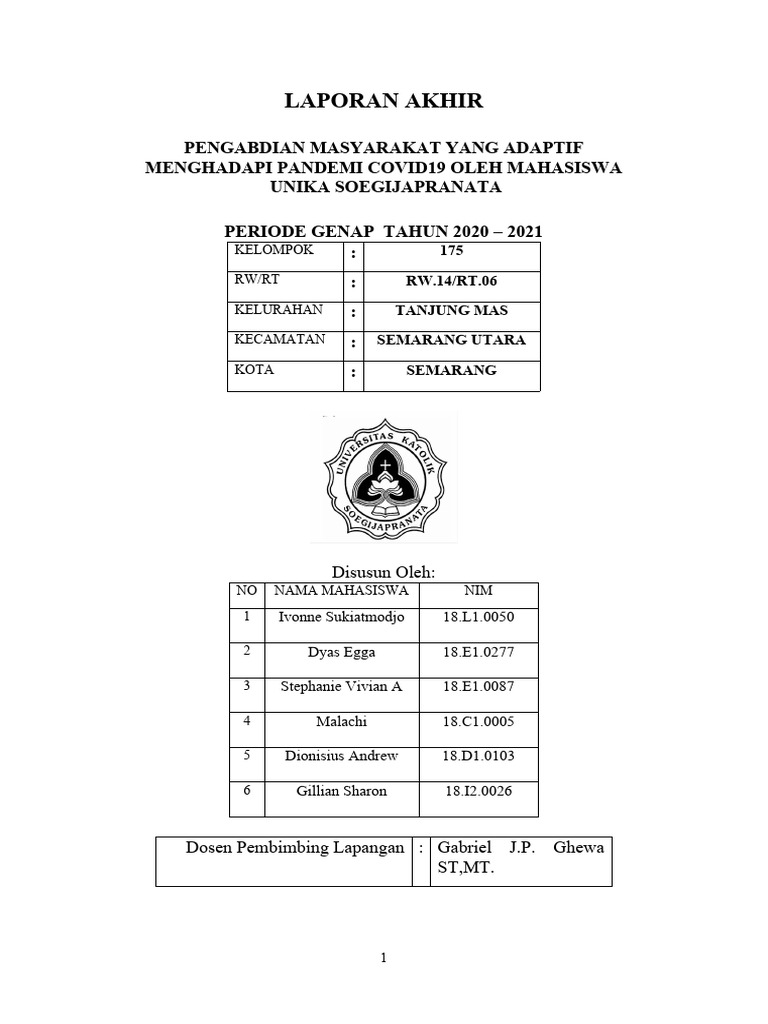 CONTOH Laporan Akhir Kelompok 175 | PDF