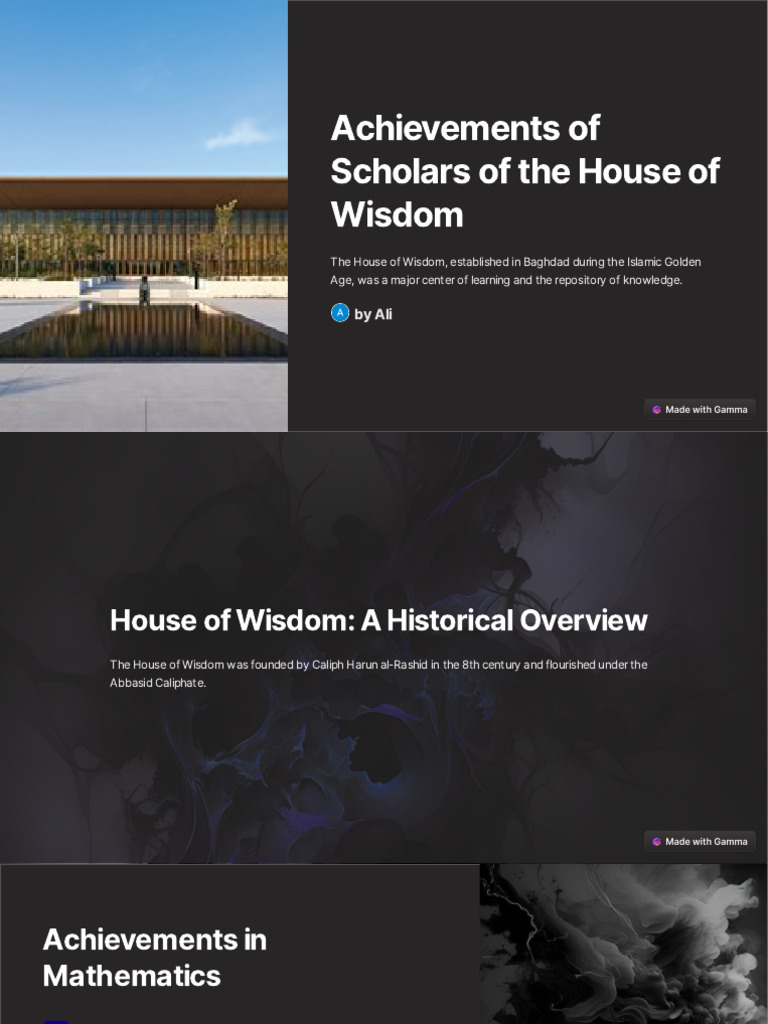 Achievements of Scholars of The House of Wisdom | PDF | Science