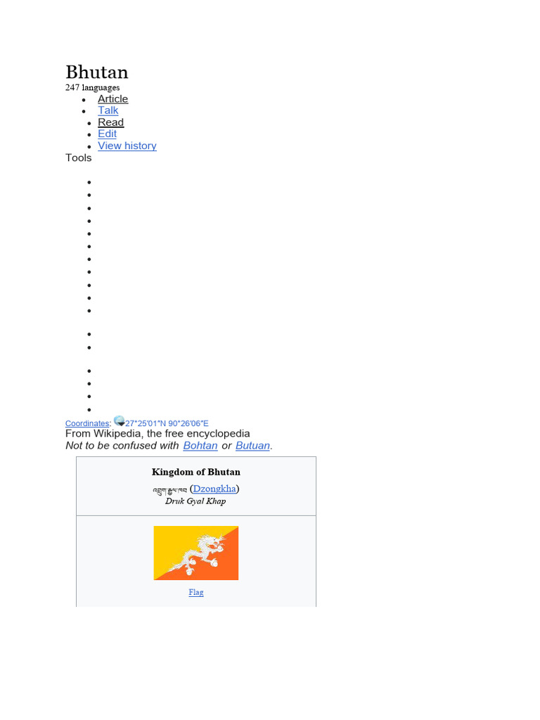 Bhutan Pdf
