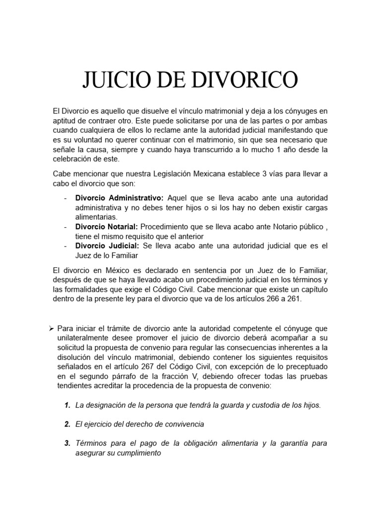 Juicio de Divorico | PDF | Divorcio | Esposa