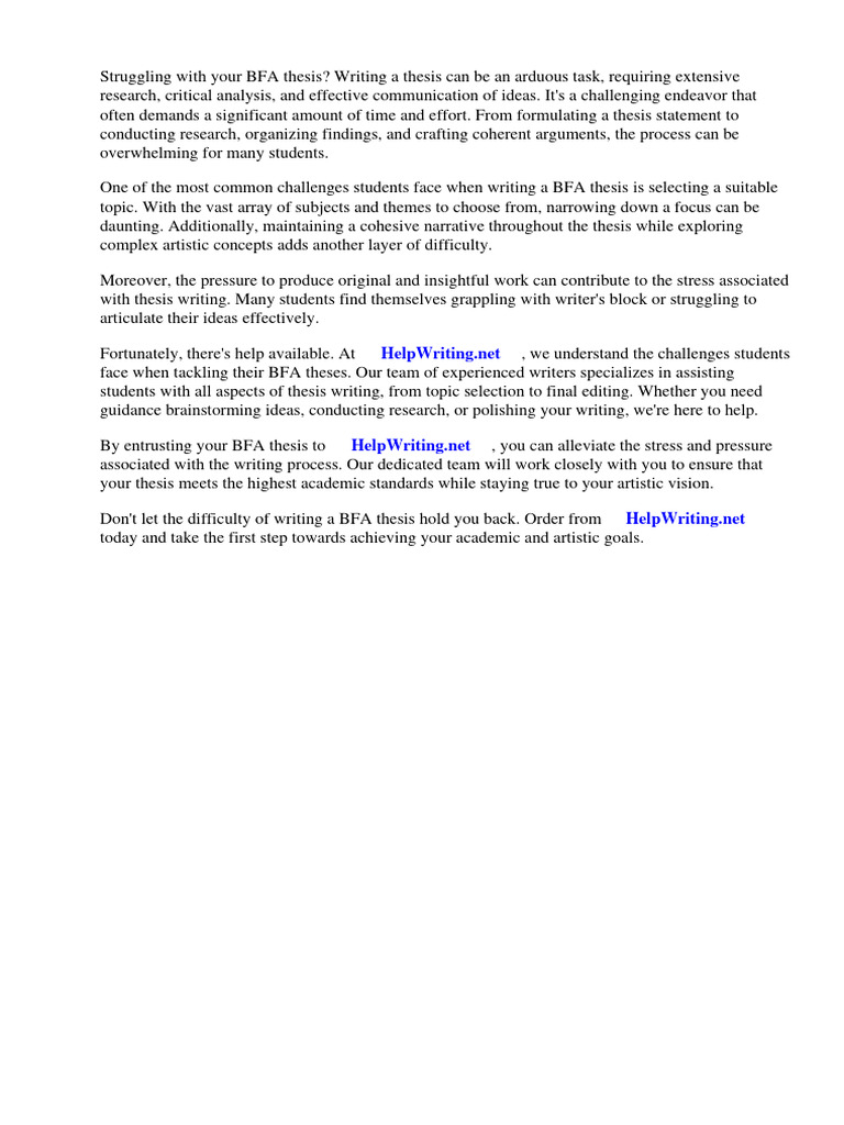 Bfa Thesis Examples | Download Free PDF | Corporate Social ...