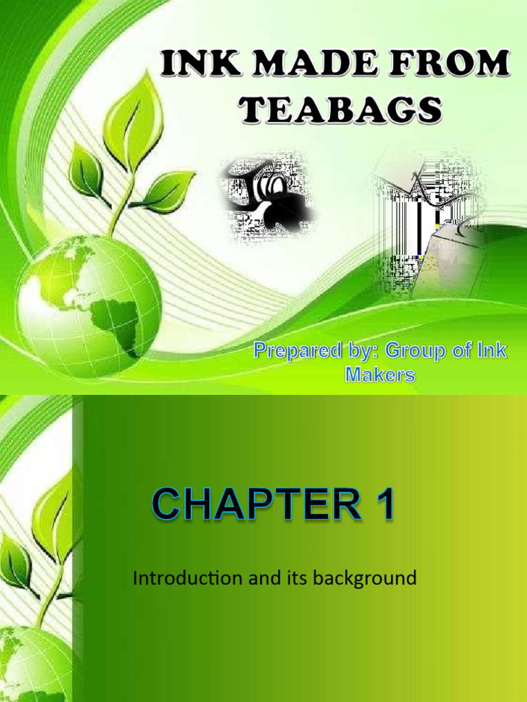 Tea Bag Ink Production Study | PDF | Ink | Chemistry