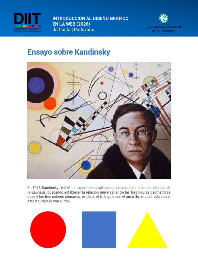 Ensayo Sobre Kandinsky | PDF | Wassily Kandinsky | Color