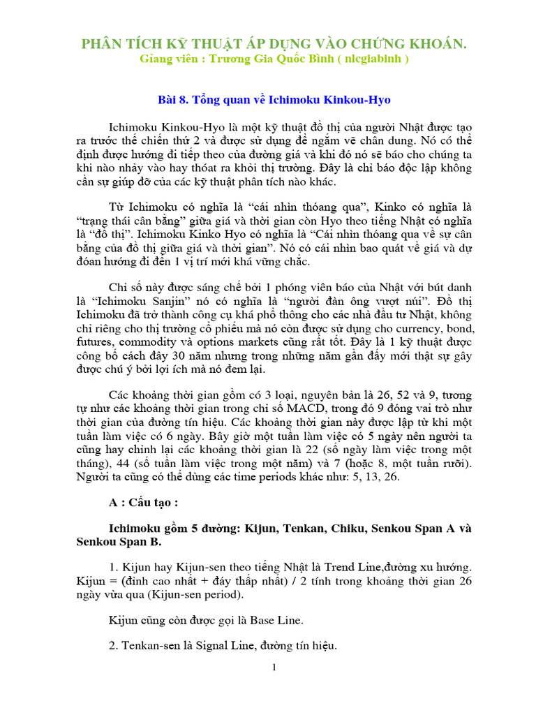 B8 - Ichimoku Kinkou | PDF