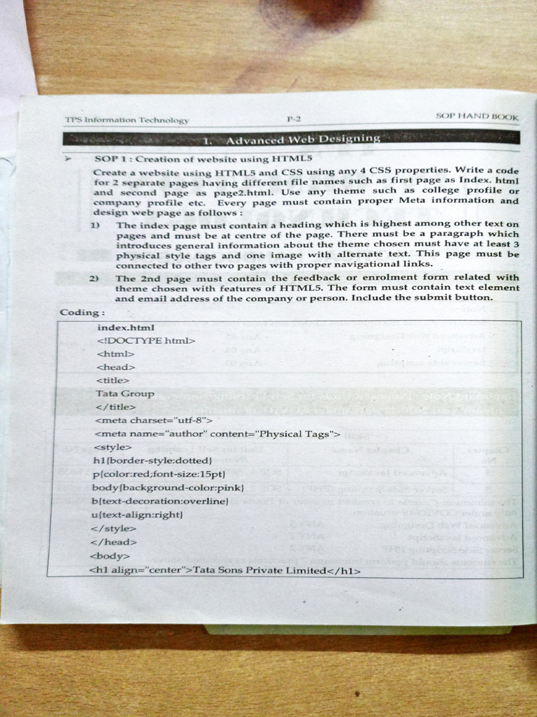 HTML Practical | PDF