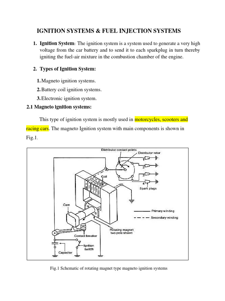 5.chapter Five - Ignition and Fuel Injection Systems | Download Free ...