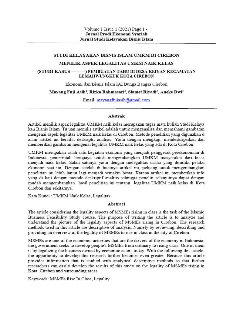 TUGAS JURNAL KELOMPOK 3 Ibu Cory New | PDF | Bisnis | Ilmu Sosial