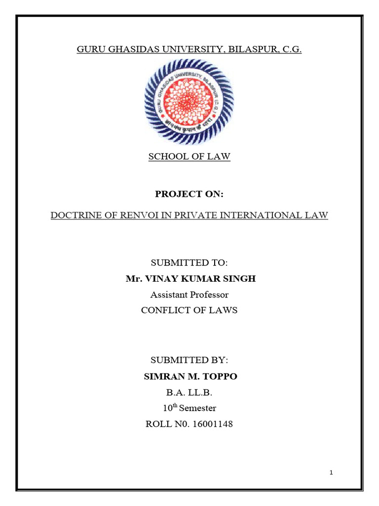 Simmu Conflict Laws | PDF | Private Law | Justice