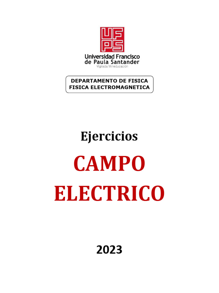 Fuerza y Campo Electrico Taller | PDF | Electricidad | Electrón