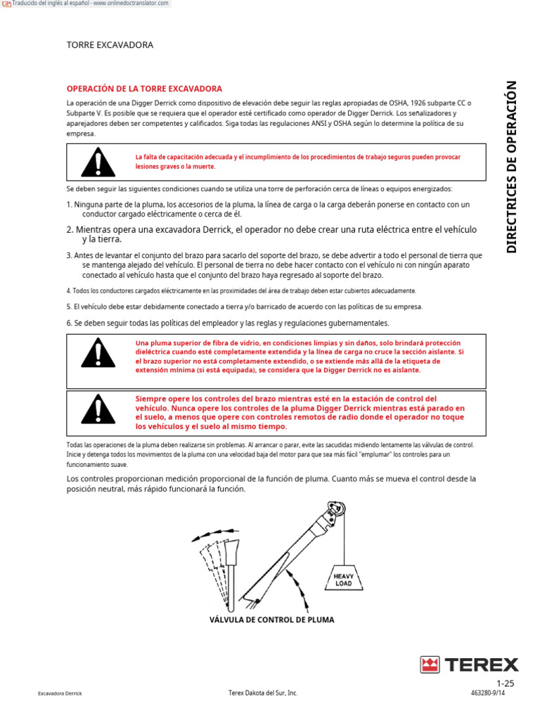 Terex Digger Derrick Operators Manual 4.en - Es | Descargar gratis PDF | Camión | Administración ...