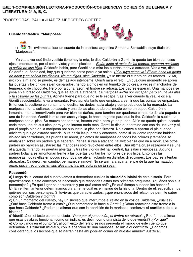 2 A B C Eje 1 Repaso de Pronombres Coherencia y C Reg Ortogr Ficas ...