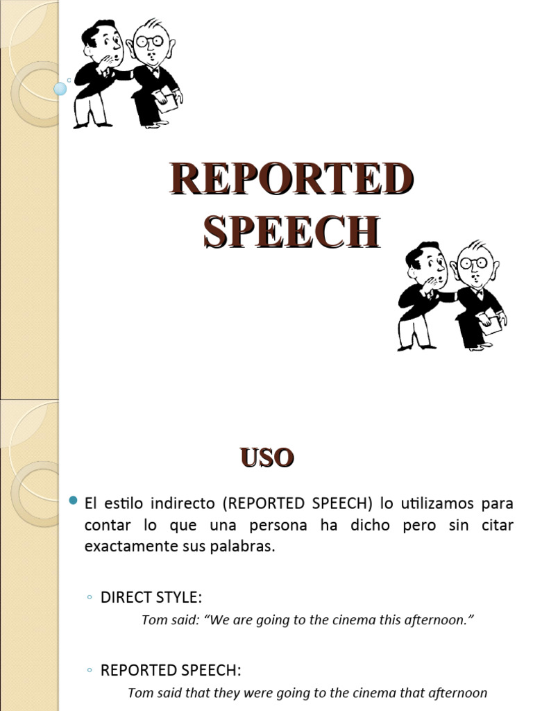 Reported Speech | PDF | Syntax | Semantic Units
