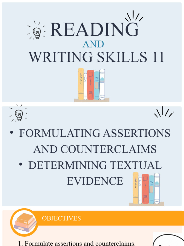 Formulating Assertions & Counterclaims | PDF | Evidence | Inference