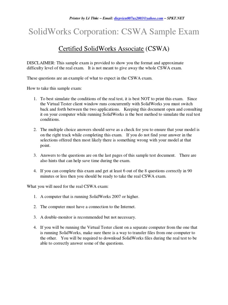 CSWA Sample Exam Guide and Tips | PDF | Test (Assessment) | Computing