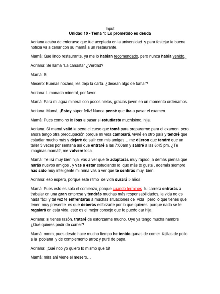 1. B Input Tema 1 lo prometido | PDF 1. B Input Tema 1 lo prometido | PDF