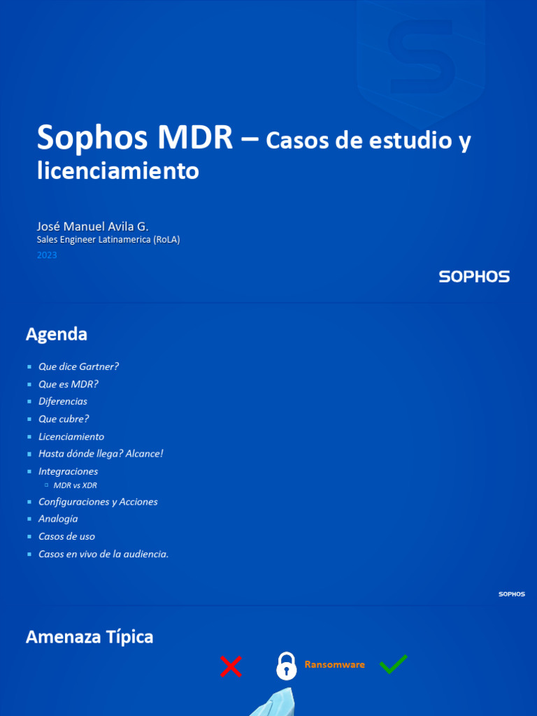 Sophos MDR | PDF | Seguridad | La seguridad informática