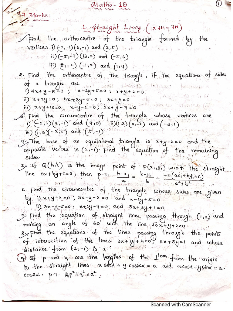 Maths-1B 7 Marks | PDF